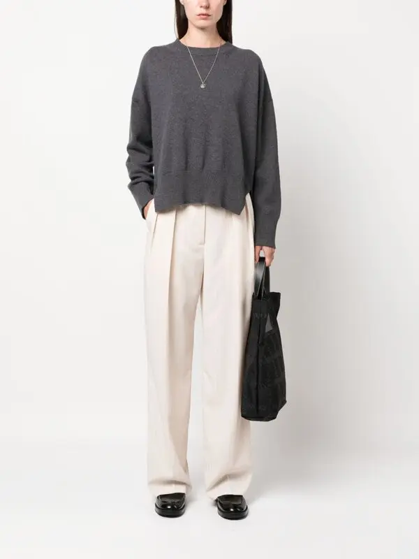 BARRIE Iconic Cashmere Pullover - Grey