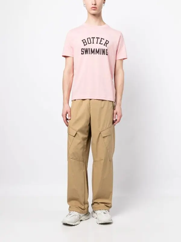 BOTTER Flocked-logo Organic Cotton T-shirt - Pink