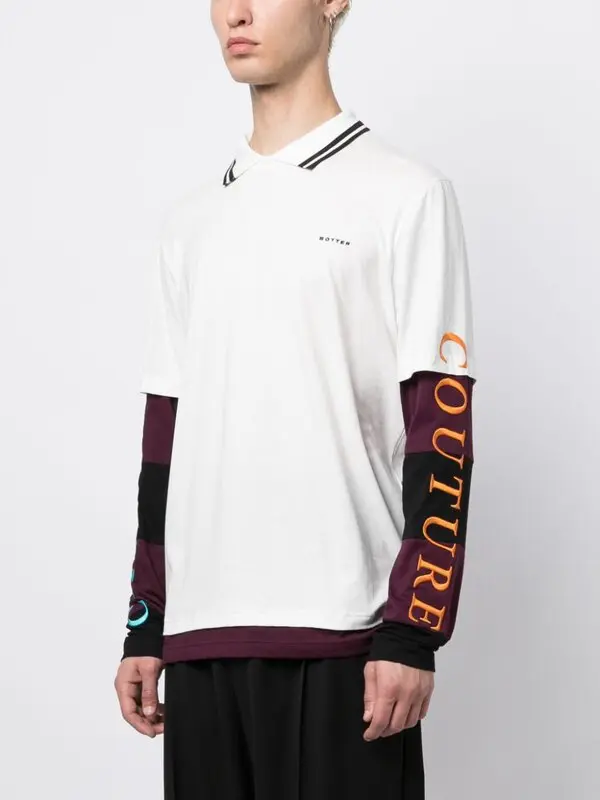 BOTTER Layered-effect Logo-embroidered T-shirt
