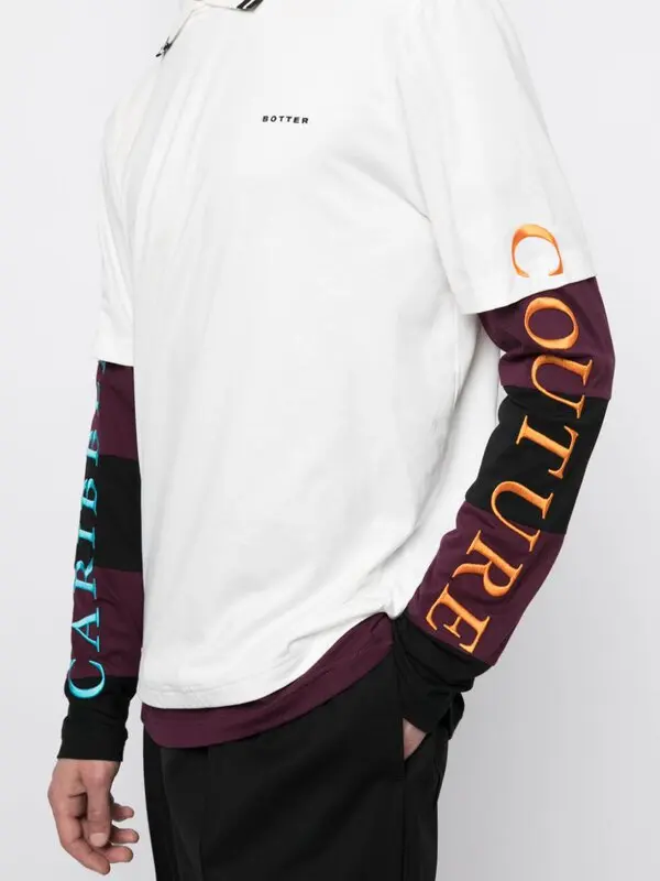 BOTTER Layered-effect Logo-embroidered T-shirt