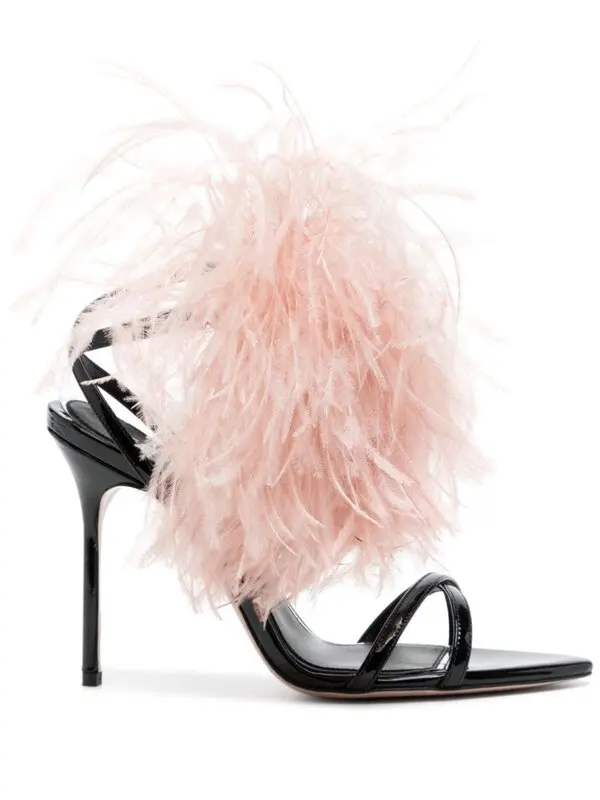 GEDEBE Lily 100mm Feather Sandals