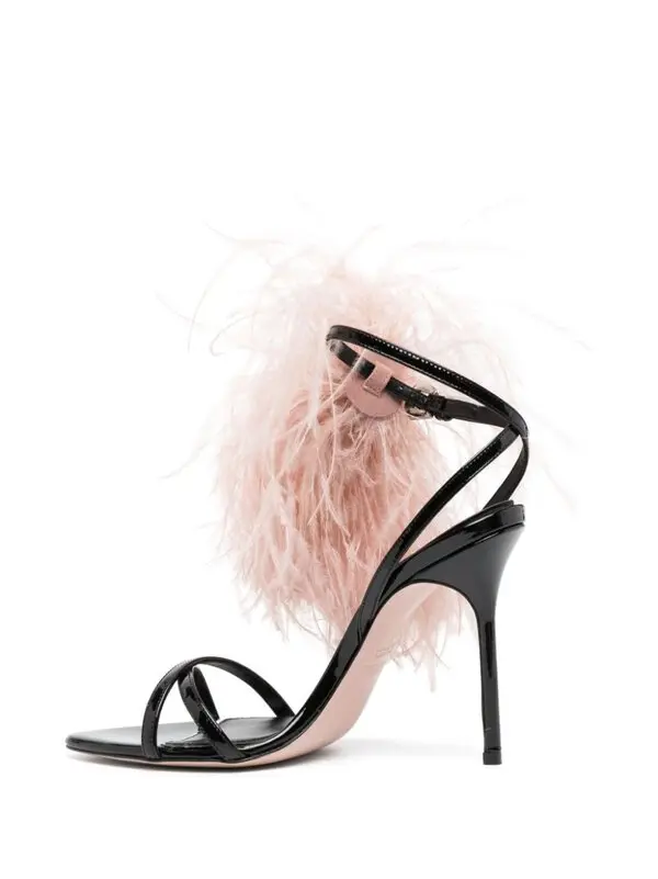 GEDEBE Lily 100mm Feather Sandals