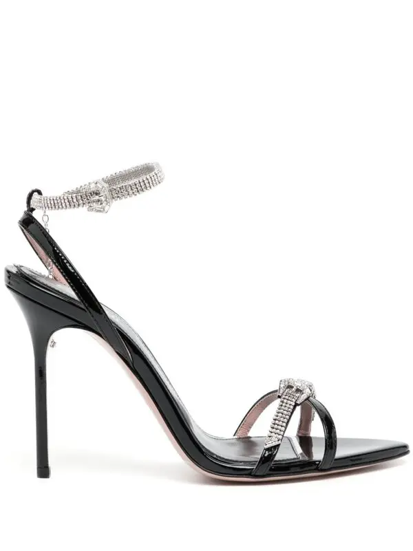 GEDEBE Imaan 100mm Patent Leather Sandals