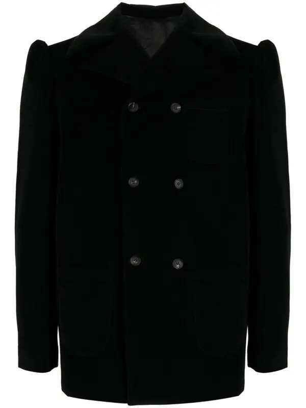 EGONLAB Double-breasted Velvet Blazer