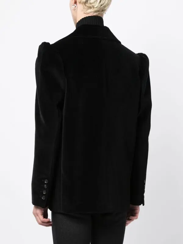 EGONLAB Double-breasted Velvet Blazer