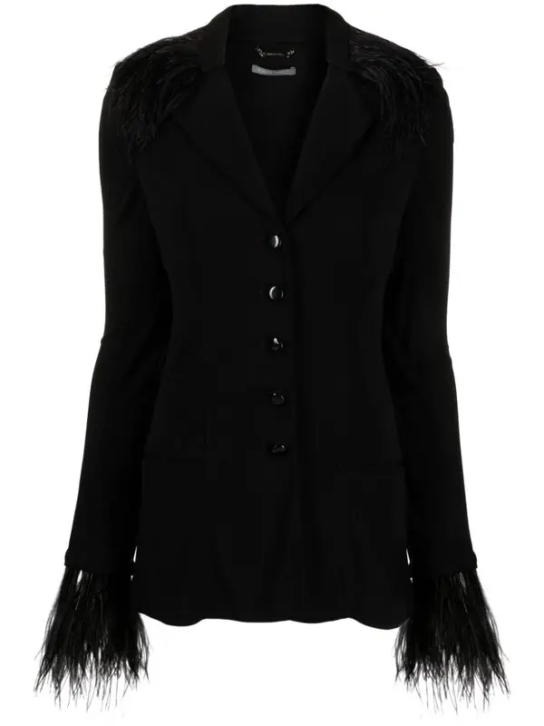 Alberta Ferretti Goose-feather Trim Jacket