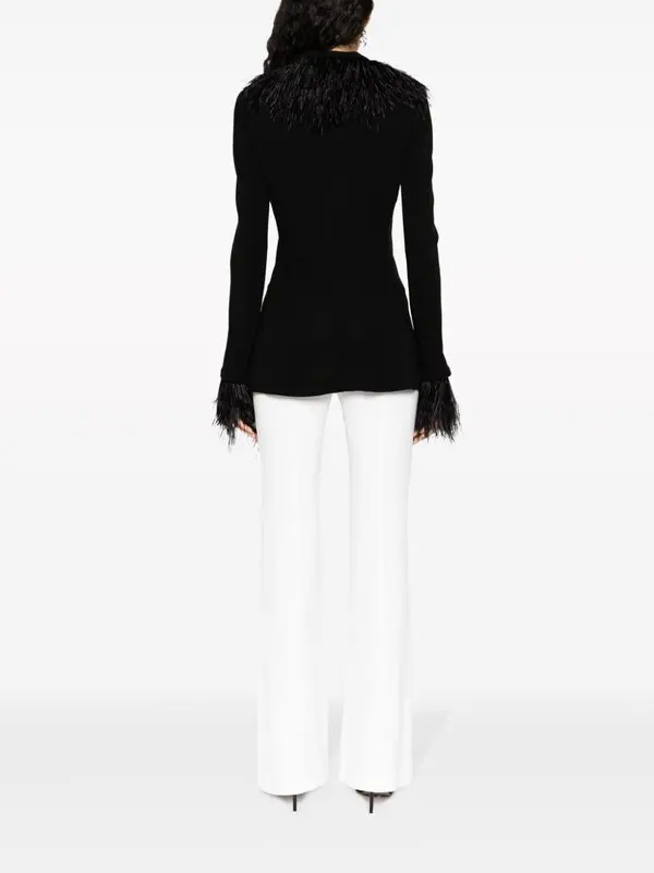 Alberta Ferretti Goose-feather Trim Jacket