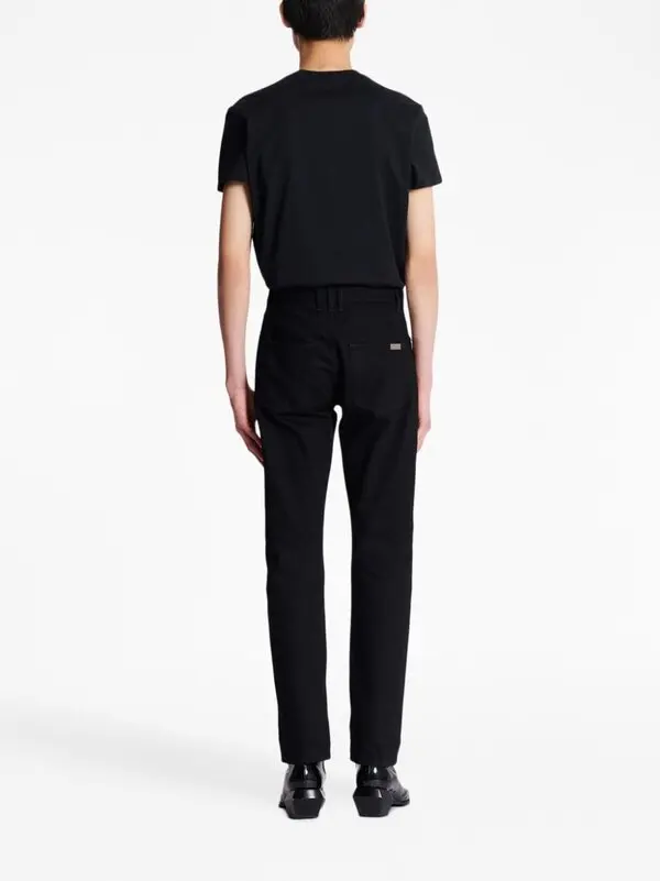 Balmain Crystal-embellished Straight-leg Jeans - Black