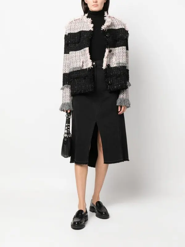 MSGM Logo-patch Knee-length Skirt