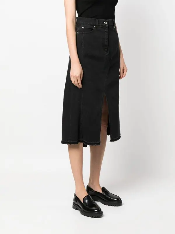 MSGM Logo-patch Knee-length Skirt