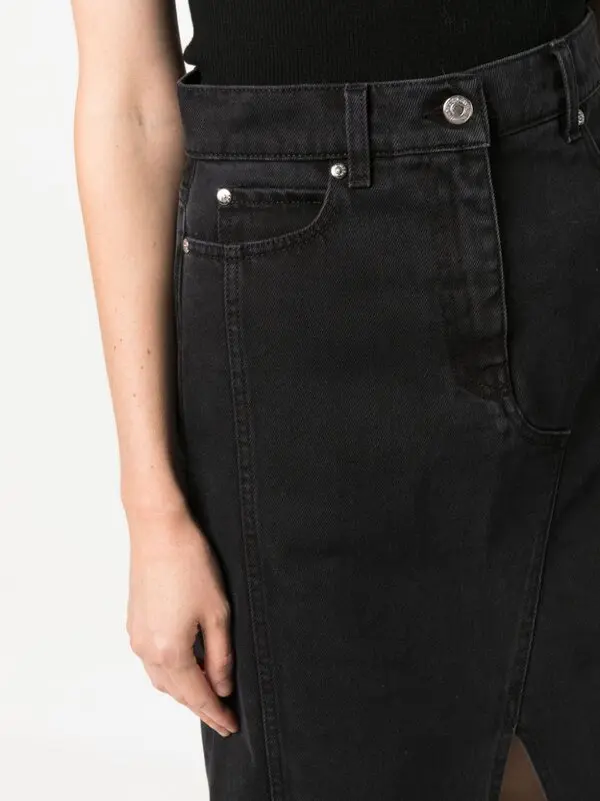 MSGM Logo-patch Knee-length Skirt