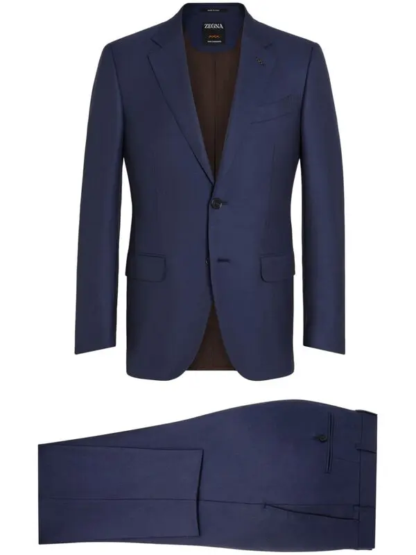 Zegna Oasi Single-breasted Cashmere Suit - Blue