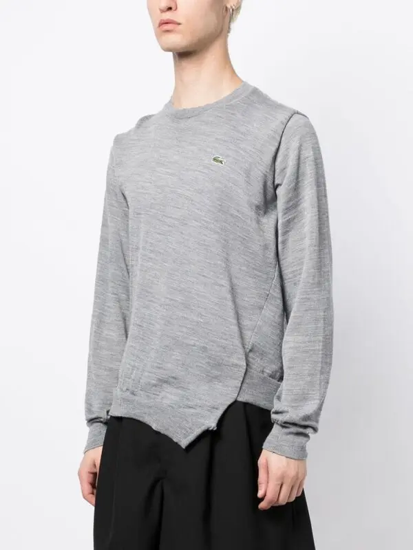 Comme Des Garçons X Lacoste Logo-patch Wool Jumper