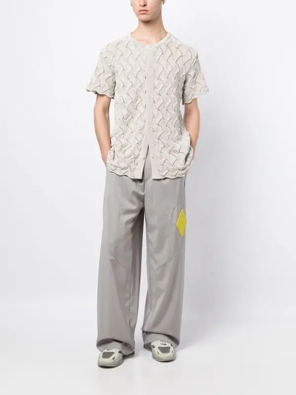 ROBYN LYNCH Wave Cotton Cardigan - Grey