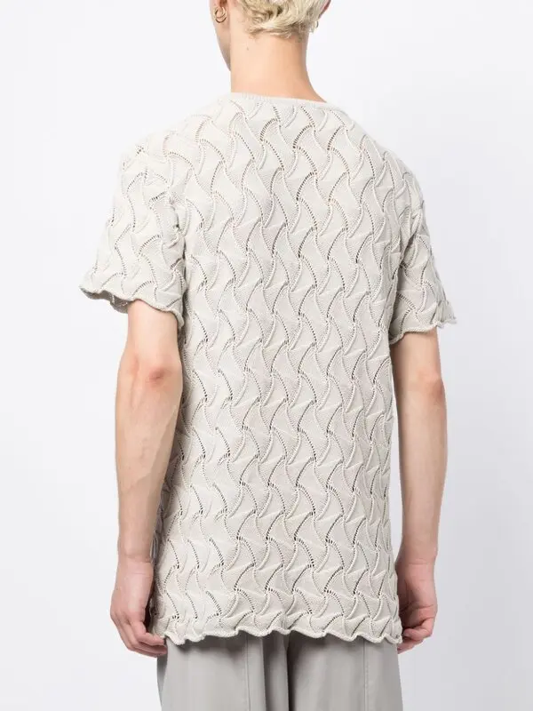 ROBYN LYNCH Wave Cotton Cardigan - Grey