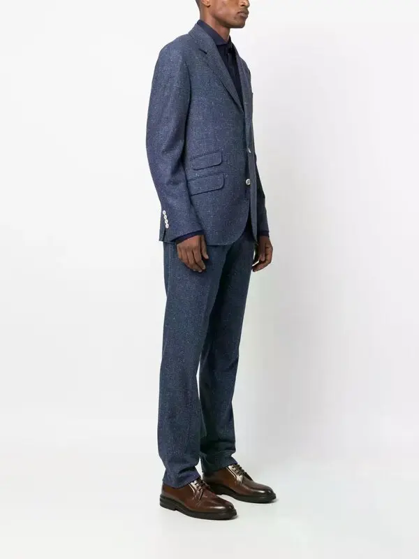 Brunello Cucinelli Houndstooth Wool-cashmere Blend Suit