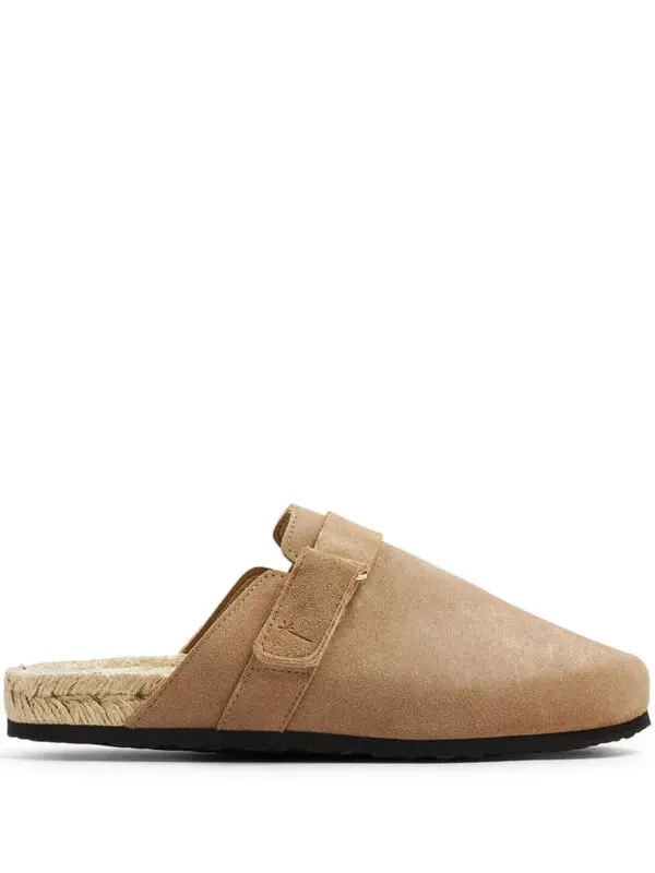 Manebí Logo-debossed Suede Slippers - Neutrals
