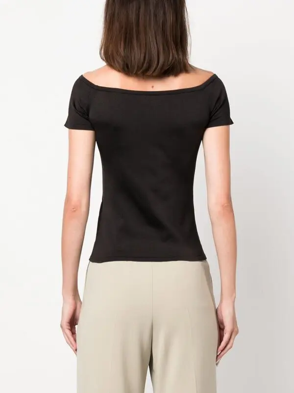Ralph Lauren Boat Neck Silk Blend Shirt