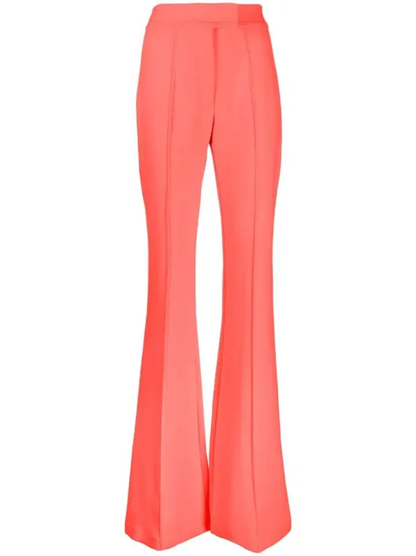 Alex Perry High-waisted Flared Trousers - Red