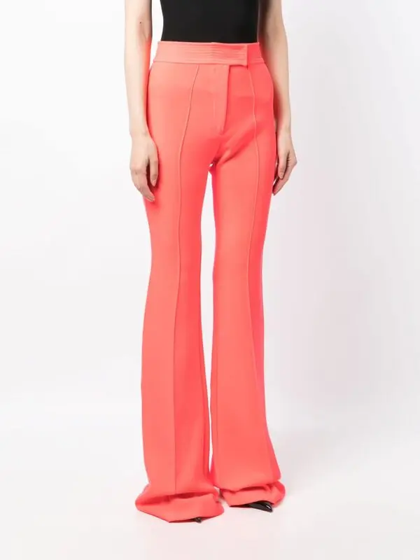 Alex Perry High-waisted Flared Trousers - Red
