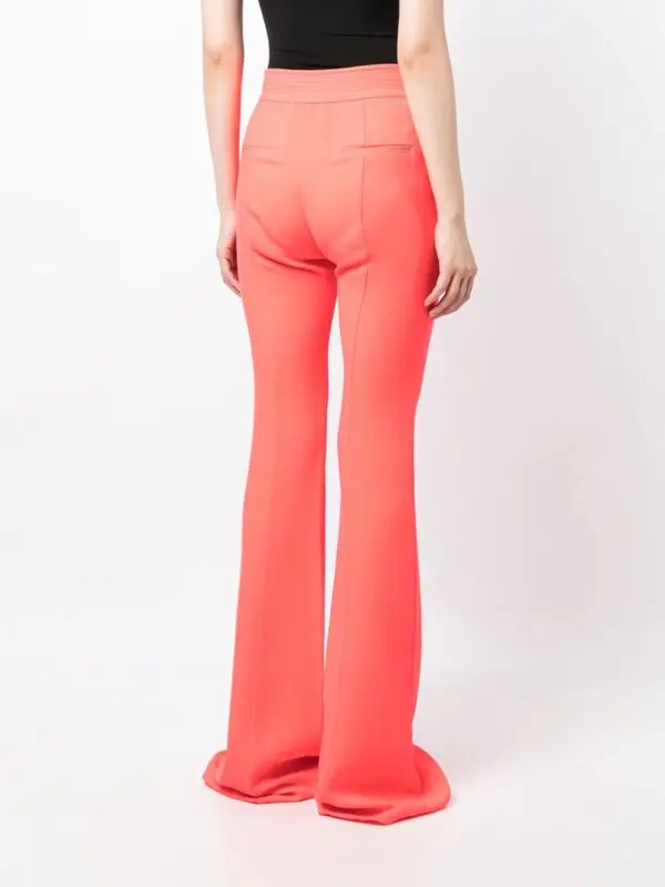 Alex Perry High-waisted Flared Trousers - Red