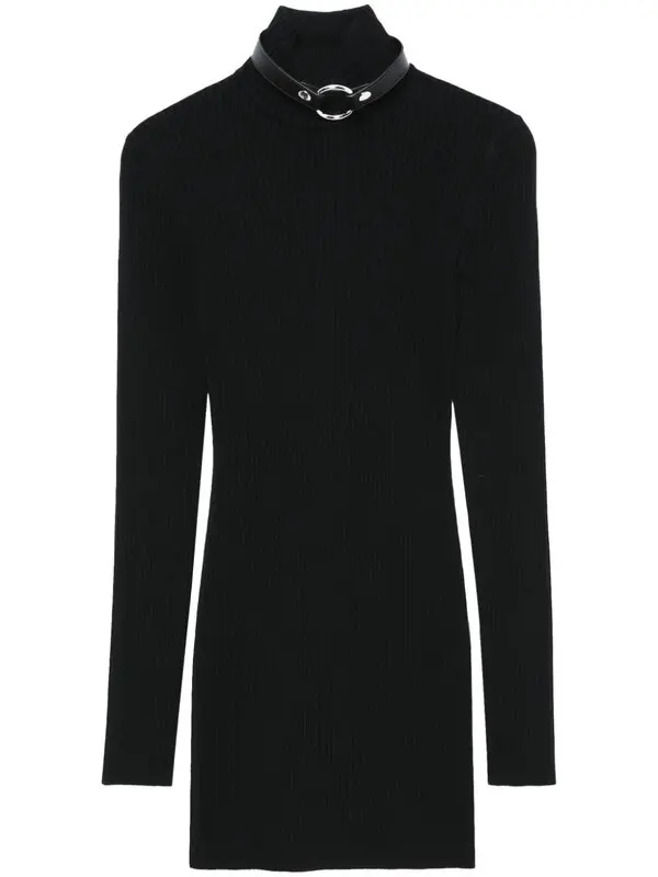 1017 Alyx 9sm Ring-embellished Ribbed Knit Mini Dress