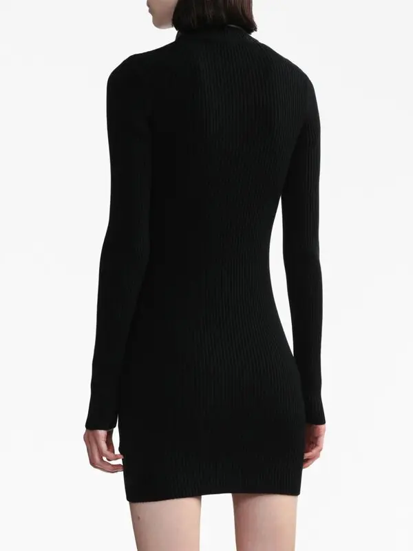 1017 Alyx 9sm Ring-embellished Ribbed Knit Mini Dress