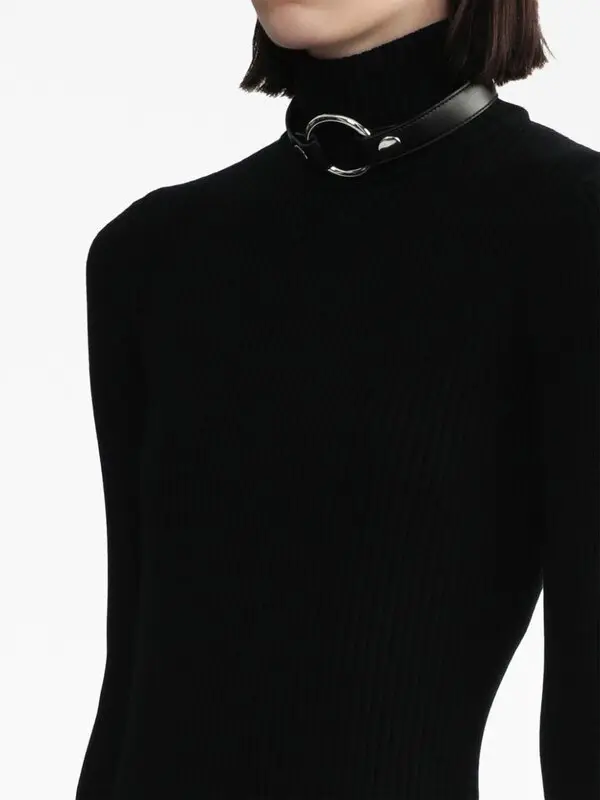 1017 Alyx 9sm Ring-embellished Ribbed Knit Mini Dress