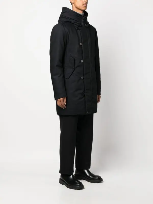 Peuterey Hooded Feather Down Parka - Blue