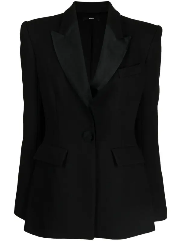 Alex Perry Peak-lapel Padded-shoulder Blazer