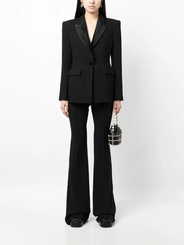 Alex Perry High-waisted Flared Trousers - Black