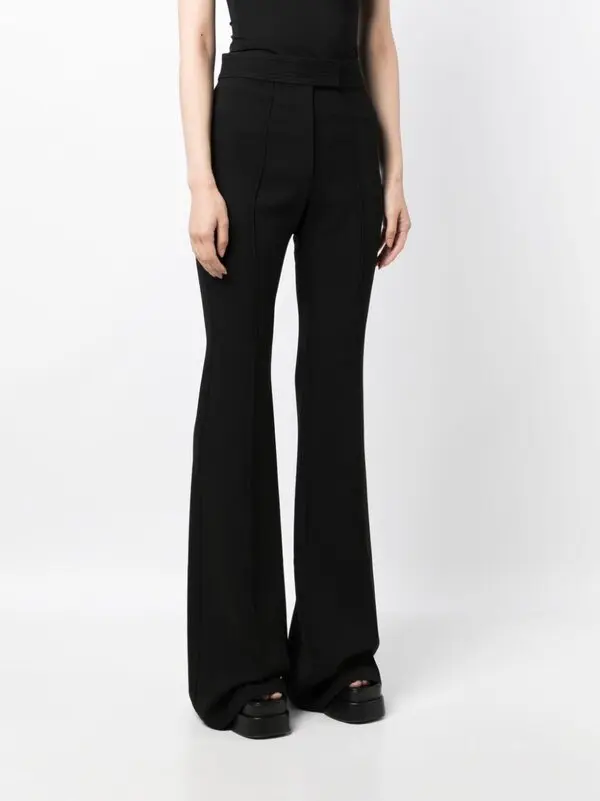 Alex Perry High-waisted Flared Trousers - Black