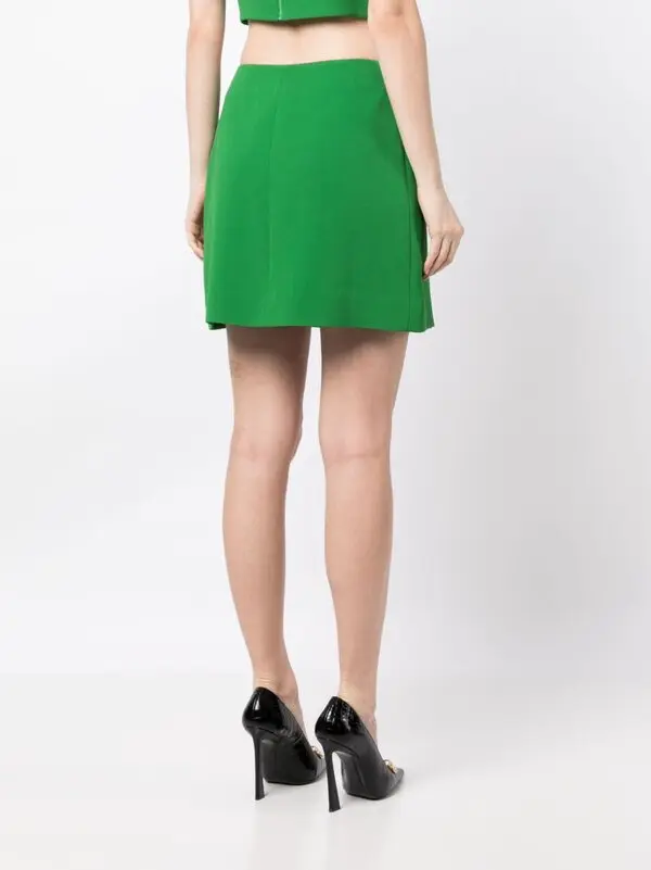 Elie Saab Slits Silk Mini Skirt