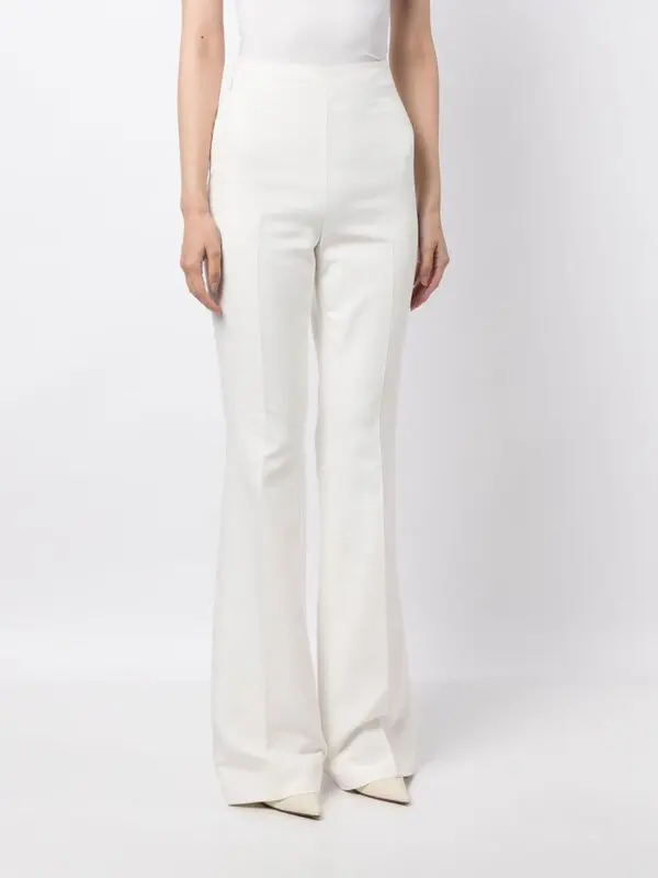 Akris High-waisted Flared Trousers