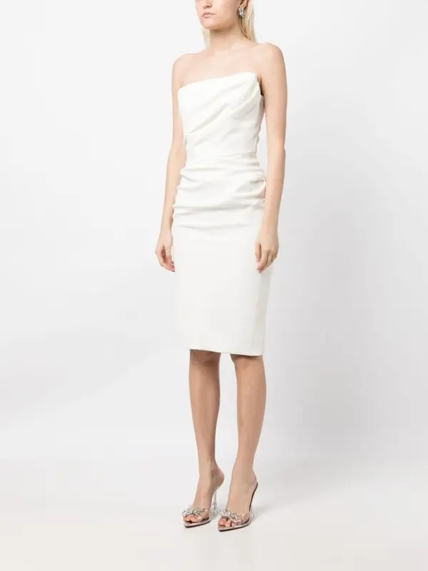 Maticevski Draped Bodice Midi Dress