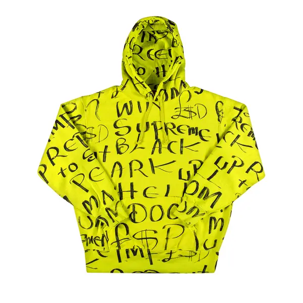 Supreme Black Ark Hooded Sweatshirt - Yellow