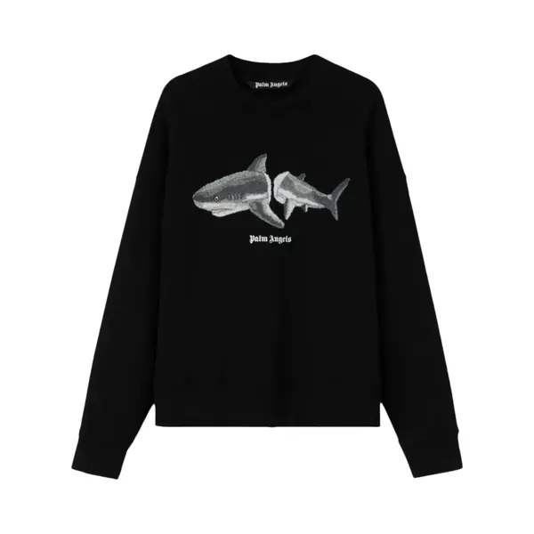 Palm Angels Shark Crewneck - Black
