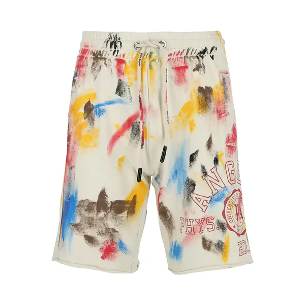 Palm Angels Painted College Sweatshorts - White