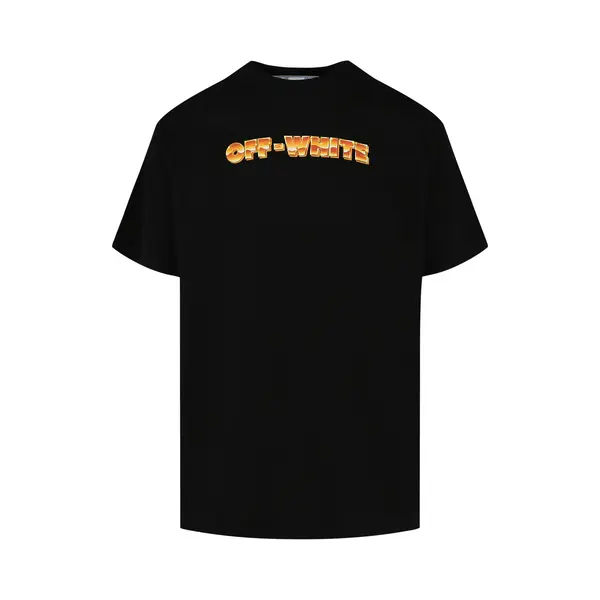 Off-White Arrows Print Crewneck Tee /orange