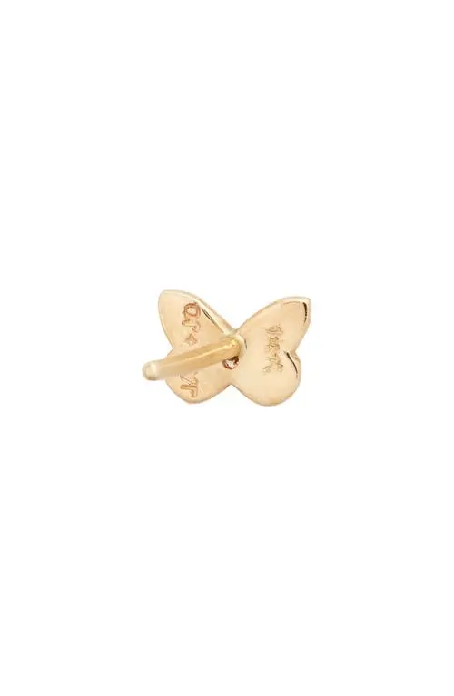 Anzie Mini Diamond Butterfly Stud Earrings