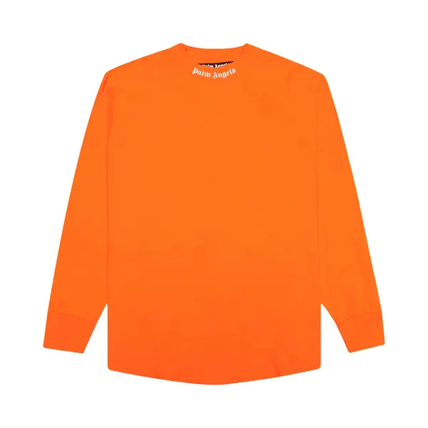 Palm Angels Classic Logo Over Long-sleeve Tee /white - Orange