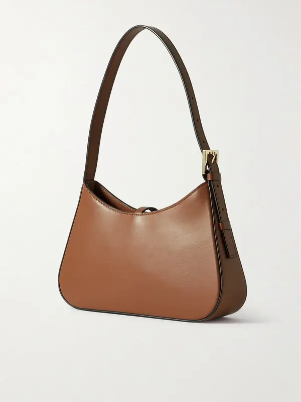 Demellier Net Sustain Tokyo Suede And Leather Shoulder Bag - Brown