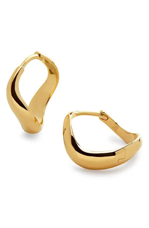 Monica Vinader Small Swirl Hoop Earrings - 18ct Gold Vermeil