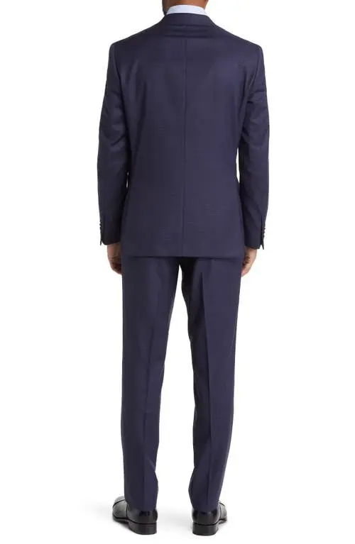 JACK VICTOR Esprit Slub Wool Suit - Navy