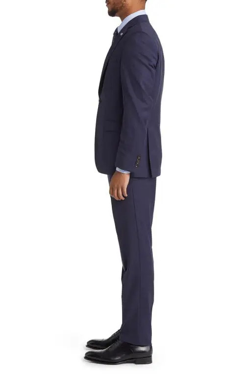 JACK VICTOR Esprit Slub Wool Suit - Navy