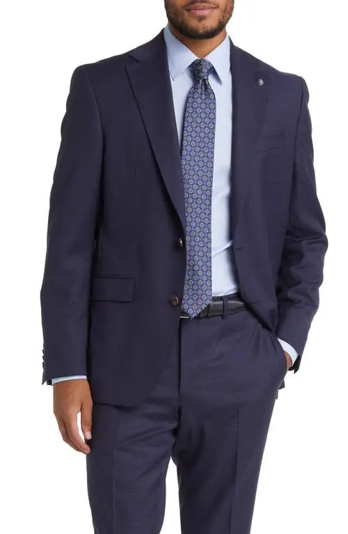 JACK VICTOR Esprit Slub Wool Suit - Navy
