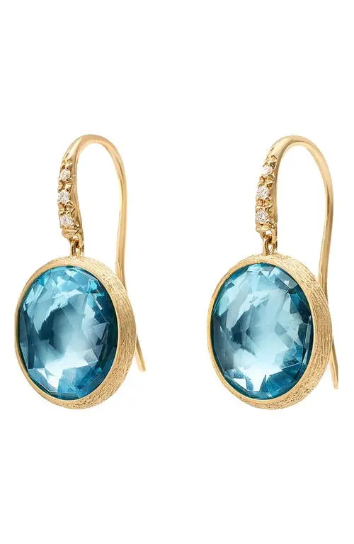 Marco Bicego Jaipur Collection Diamond & Topaz Drop Earrings - Yellow Gold
