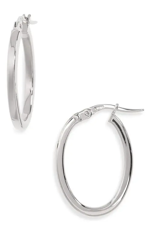 Roberto Coin Medium Hoop Earrings - White
