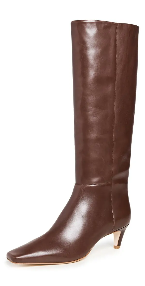 REFORMATION Remy Knee High Boots - Chestnut