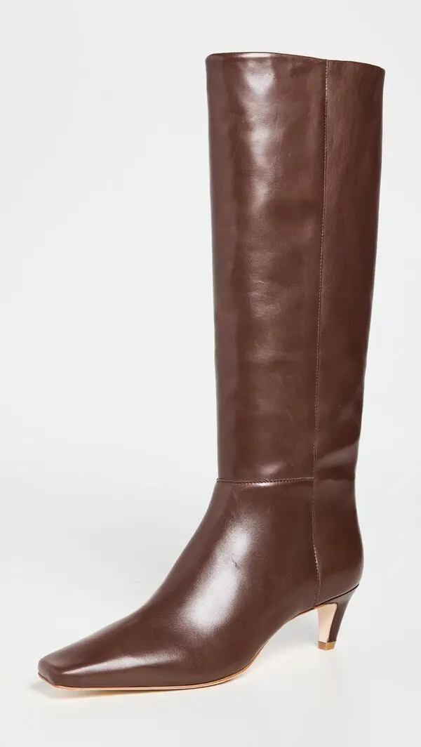 REFORMATION Remy Knee High Boots - Chestnut